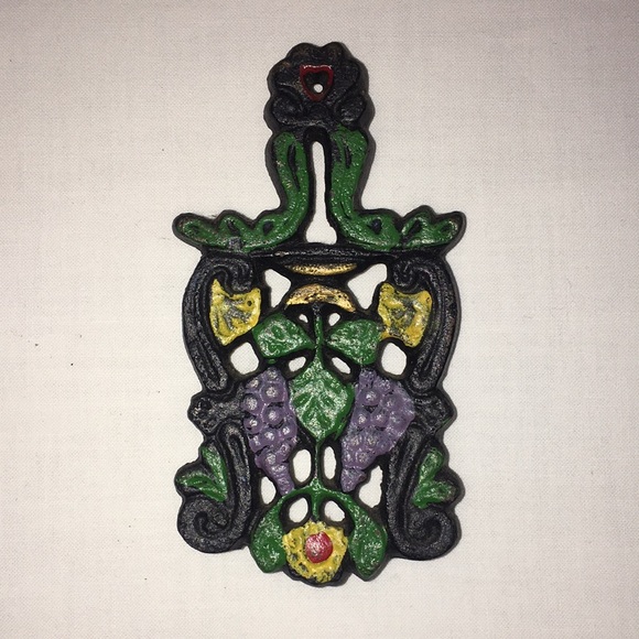 Kitchen | Vintage Cast Iron Painted Trivet | Poshmark